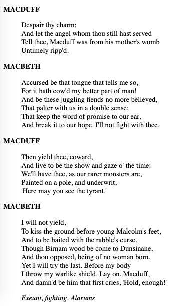 Misunderstood and Misquoted Shakespeare: “Lead on, Macduff ...