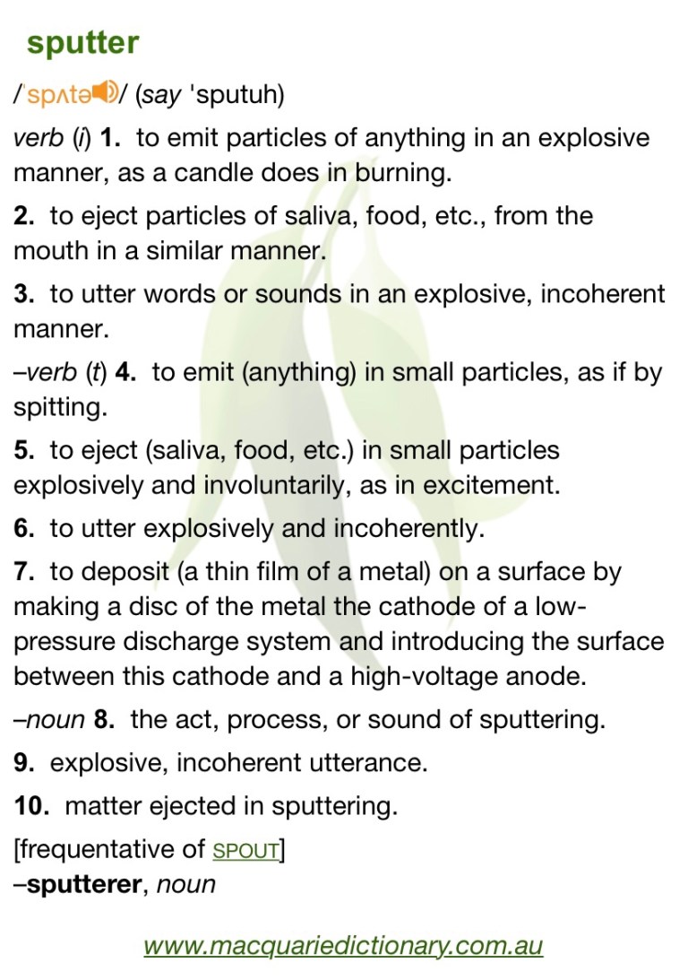 Easily Confused Words: Sputter vs. Splutter – WordyNerdBird