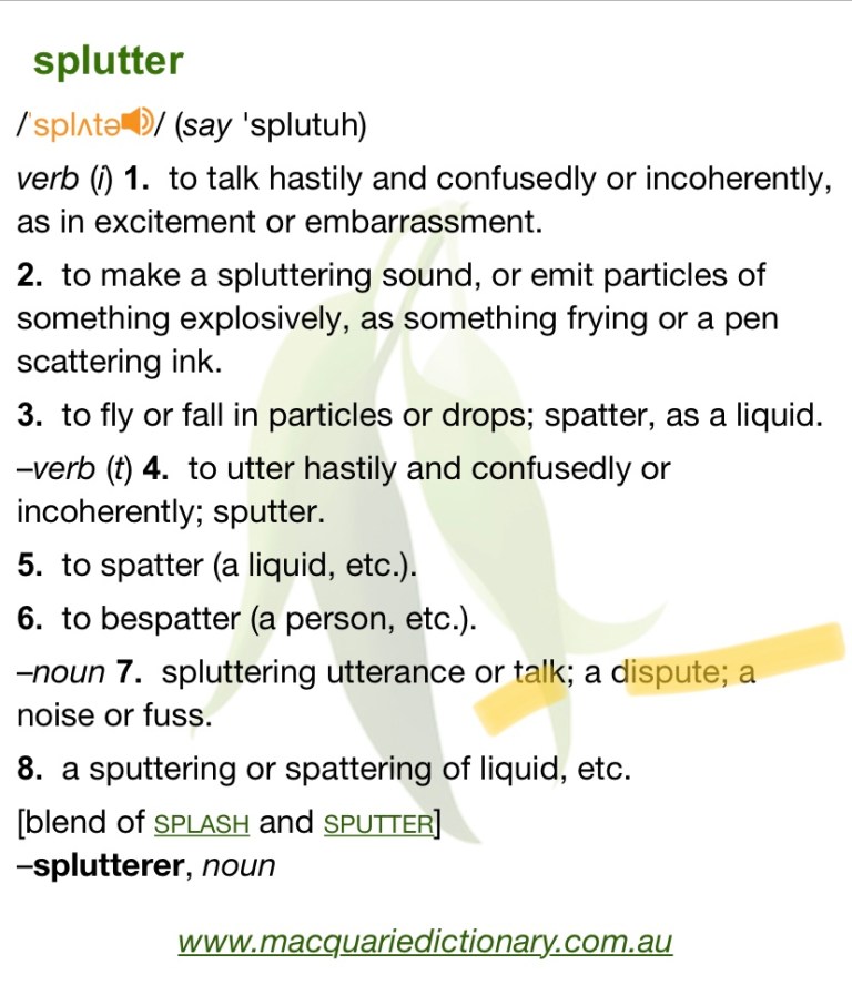 Easily Confused Words: Sputter vs. Splutter – WordyNerdBird
